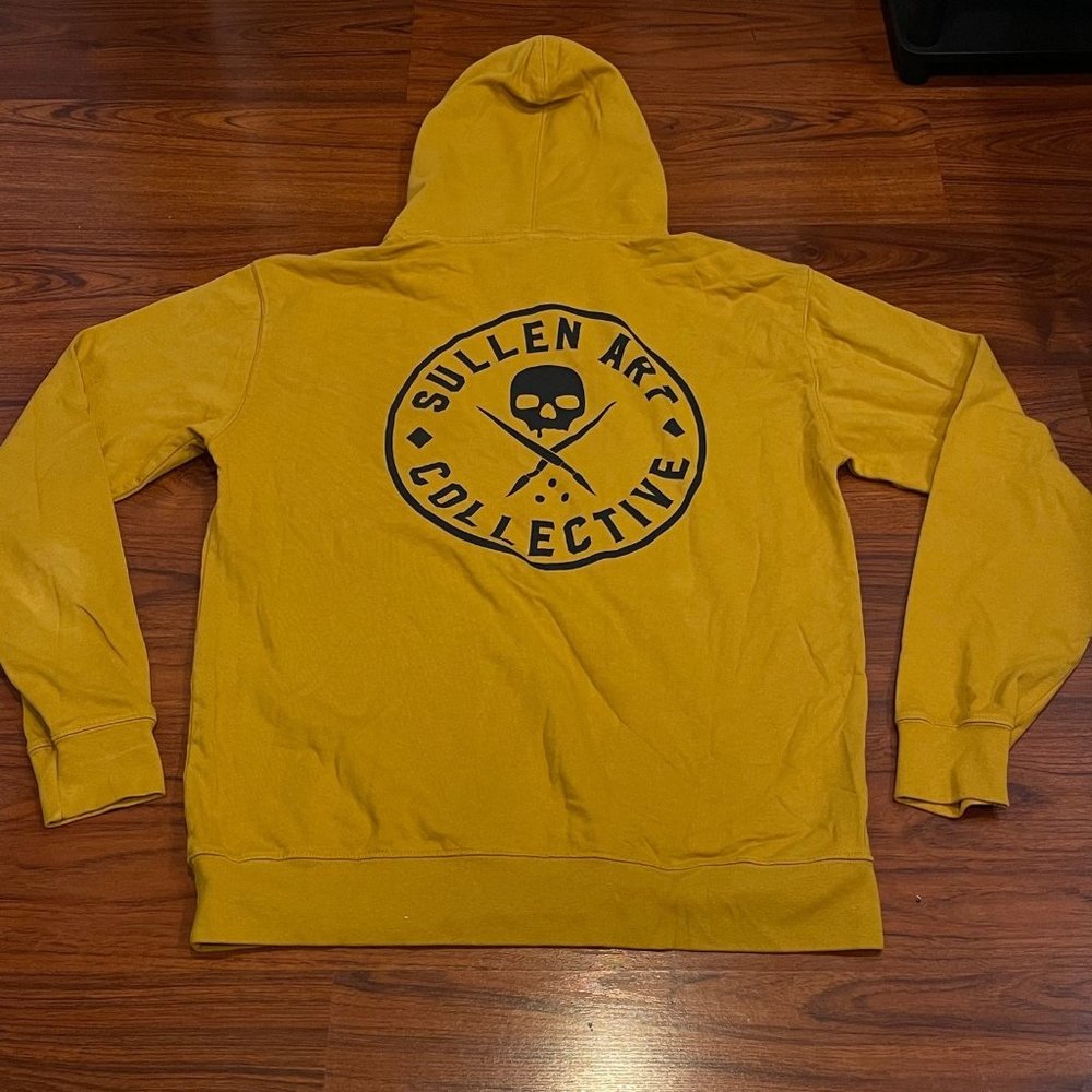 New Sullen Art Collective Badge Honor Yellow Hoodie - Gem